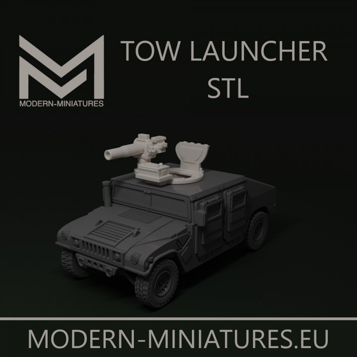 3D Printable TOW Launcher 28mm vehicle turret by Modern-Miniatures.eu