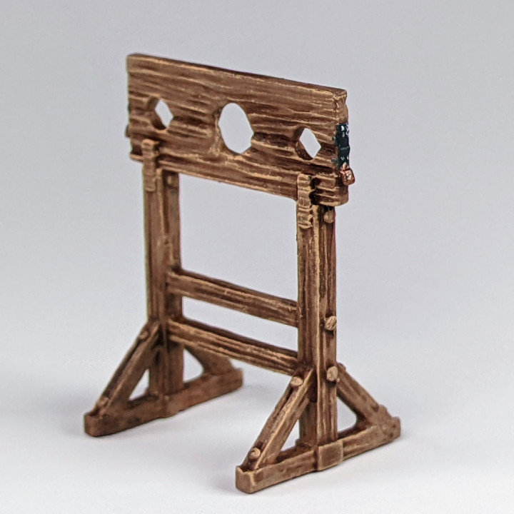 3D Printable Punishment Pillory / Stocks by Custom Miniature Maker