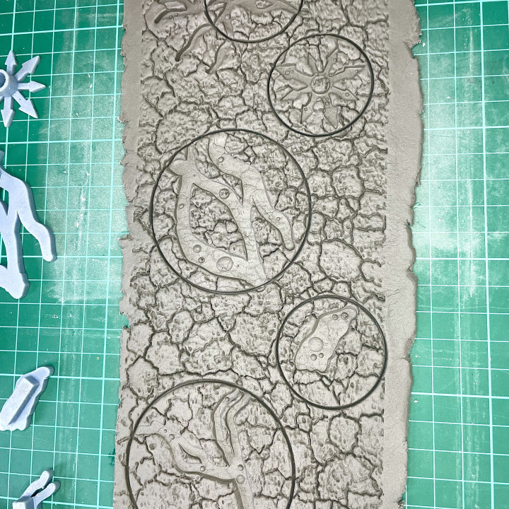 3D Printable Lava Basing Stamps by Custom Miniature Maker