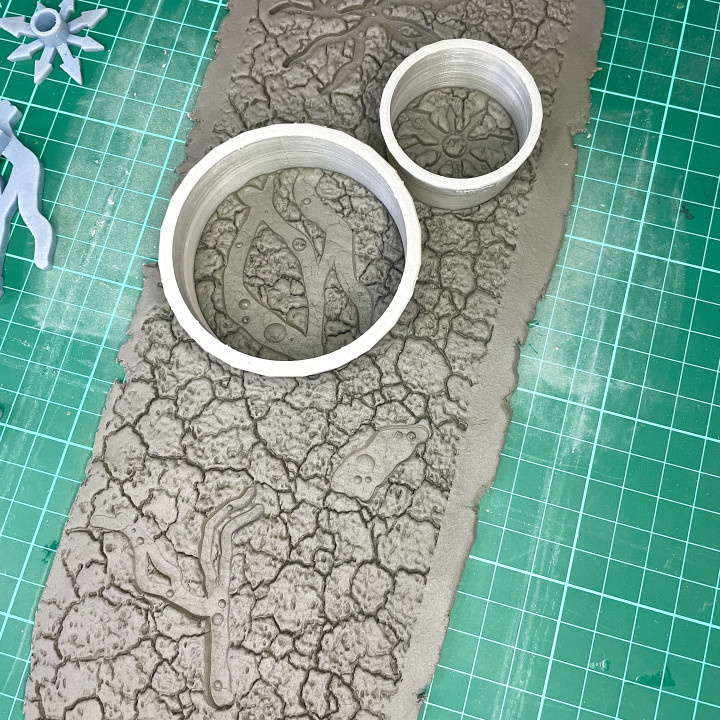 3D Printable Lava Basing Stamps by Custom Miniature Maker