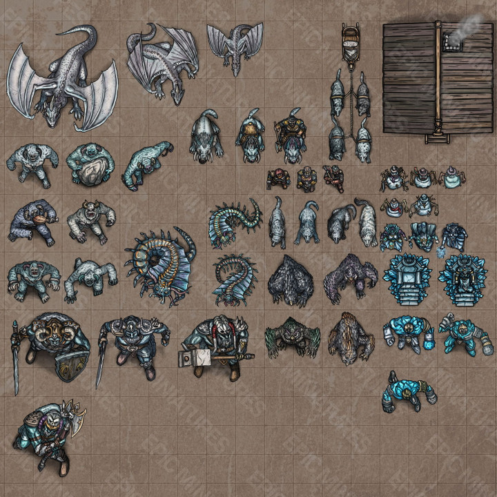 3D Printable Arctic Nights Virtual Tabletop Token Set / VTT Tokens ...