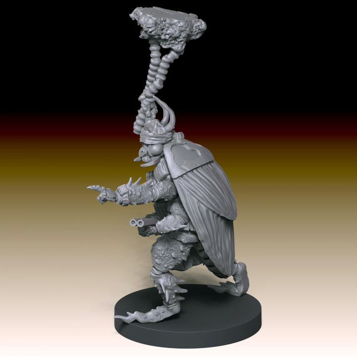 3D Printable Croachlings "C'Roach Commander", cockroach warlord by Dark ...