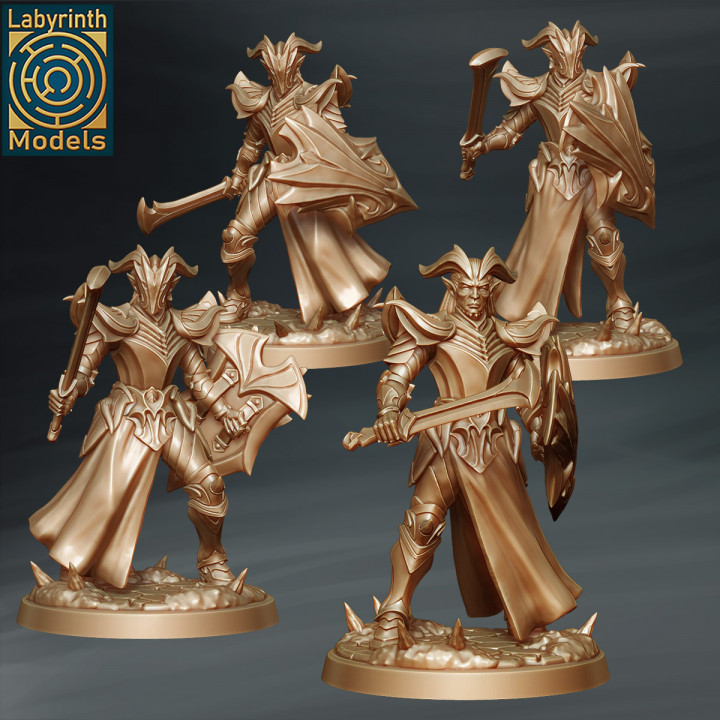 3D Printable Abyss Knights - 32mm scale by Labyrinth Models