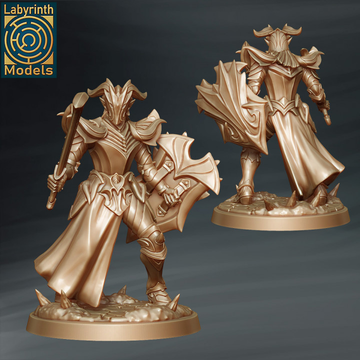 3D Printable Abyss Knights - 32mm scale by Labyrinth Models