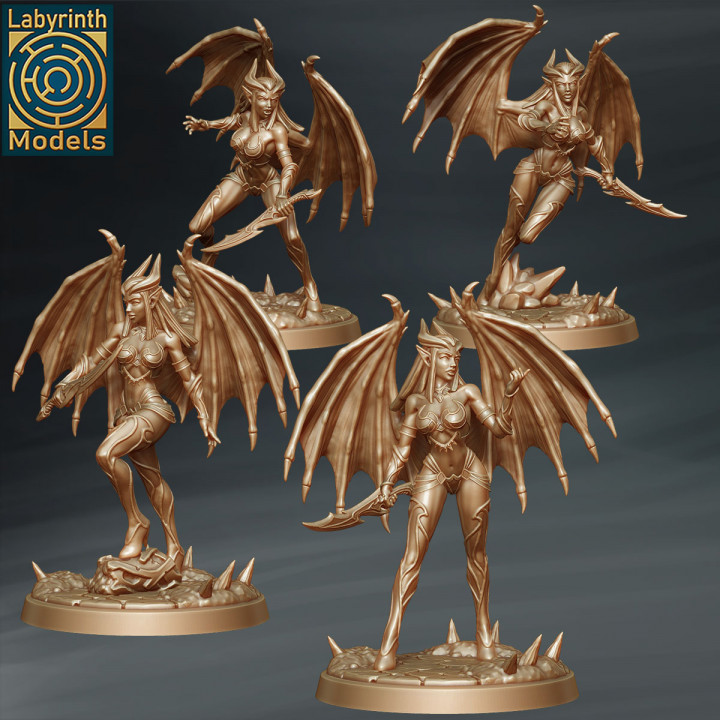 3D Printable Succubi - 32mm scale by Labyrinth Models