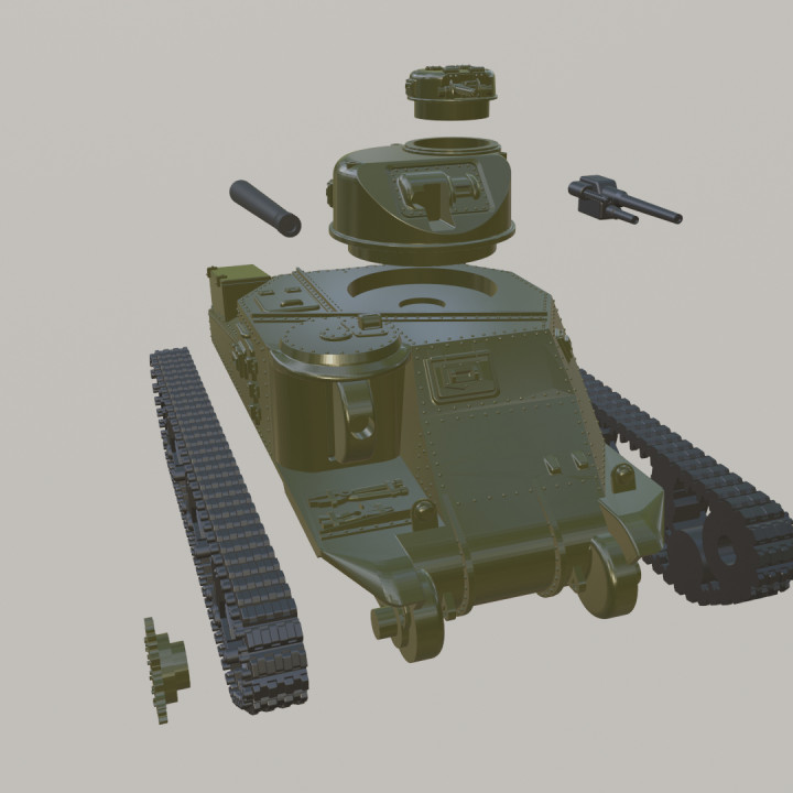 3D Printable M3 LEE Medium Tank (USA, WW2) by Wargame3d