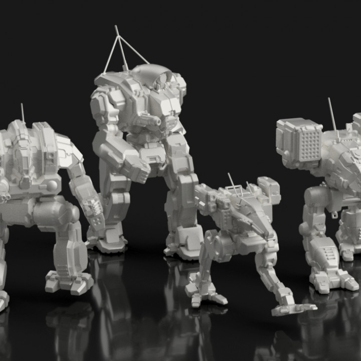 3D Printable Command Lance Pack for Battletech by Matt Mason