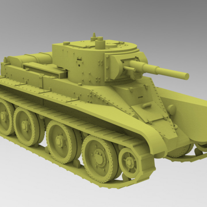 3D Printable Light tank BT-5 (USSR, WW2) by Wargame3d