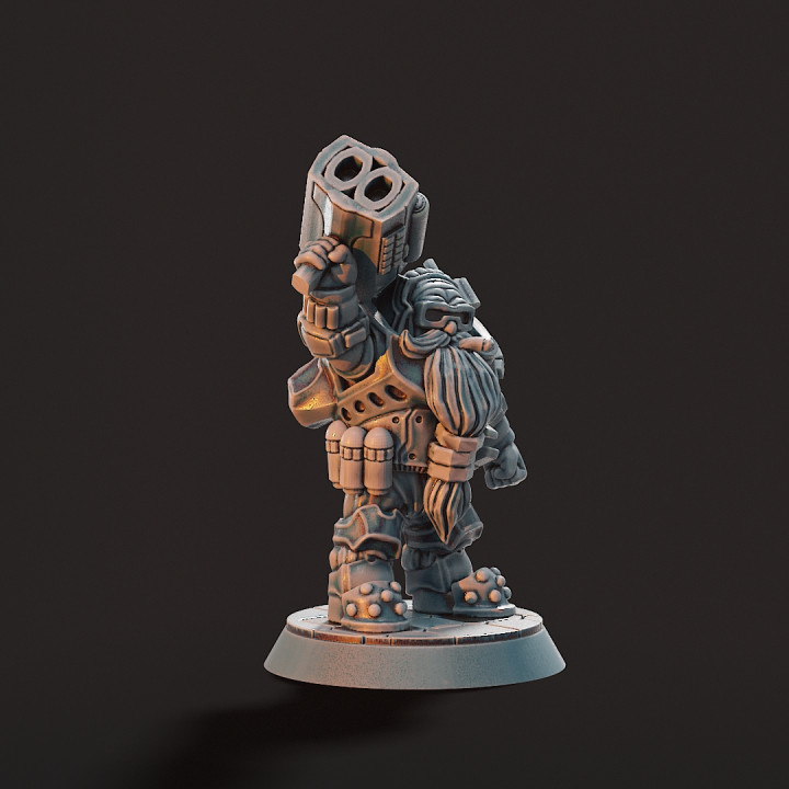 3D Printable Space Dwarf - Rocket Launcher by TheSurrealFactory