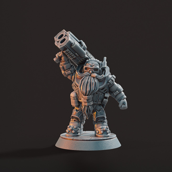 3D Printable Space Dwarf - Rocket Launcher by TheSurrealFactory