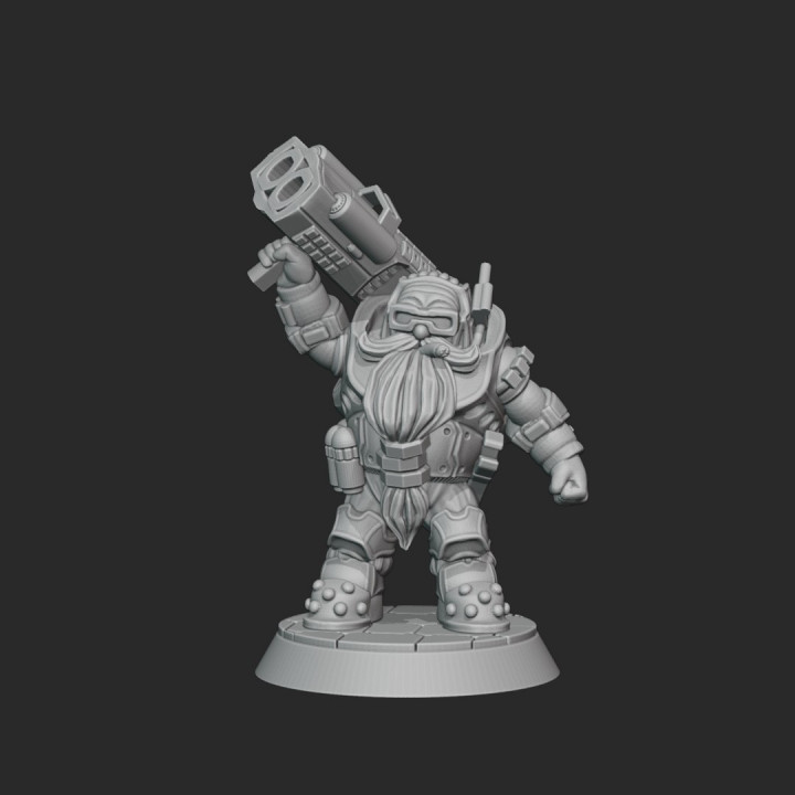 3D Printable Space Dwarf - Rocket Launcher by TheSurrealFactory