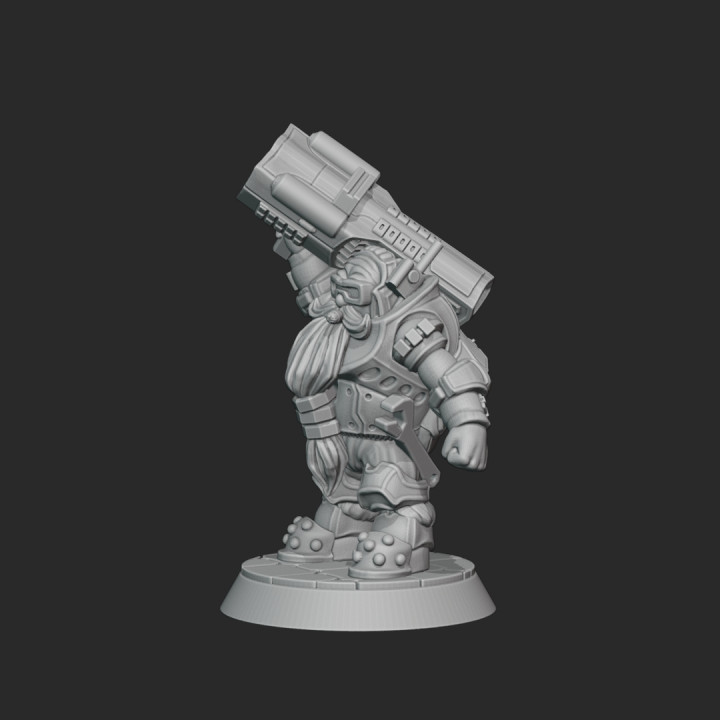 3D Printable Space Dwarf - Rocket Launcher by TheSurrealFactory