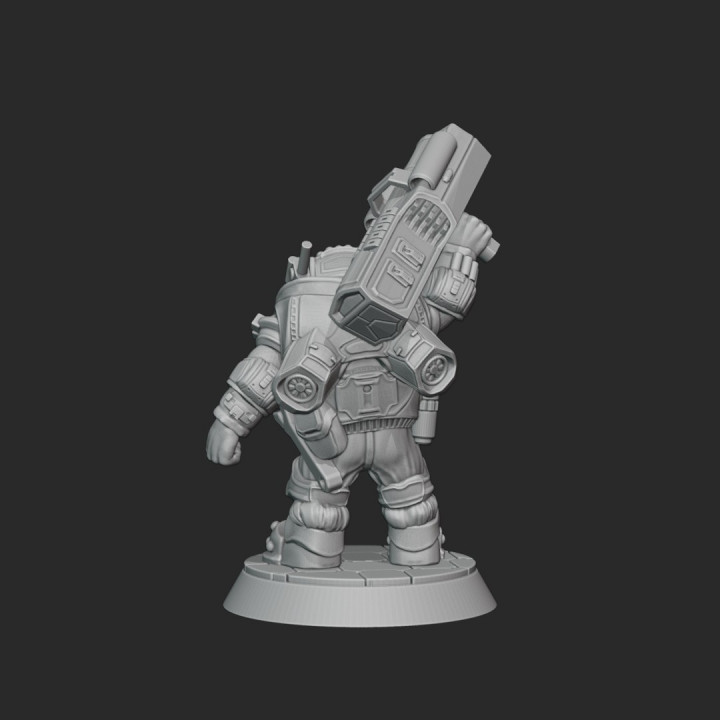 3D Printable Space Dwarf - Rocket Launcher by TheSurrealFactory
