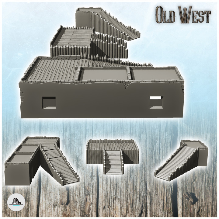 3D Printable Fortification for western guns (Fort Alamo) - USA America ...