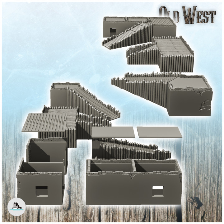 3D Printable Fortification for western guns (Fort Alamo) - USA America ...