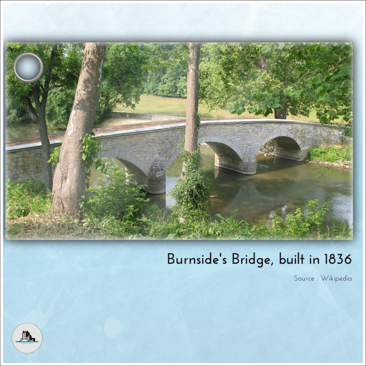 3D Printable Burnside's Bridge (Antietam battlefield) - USA America ACW ...