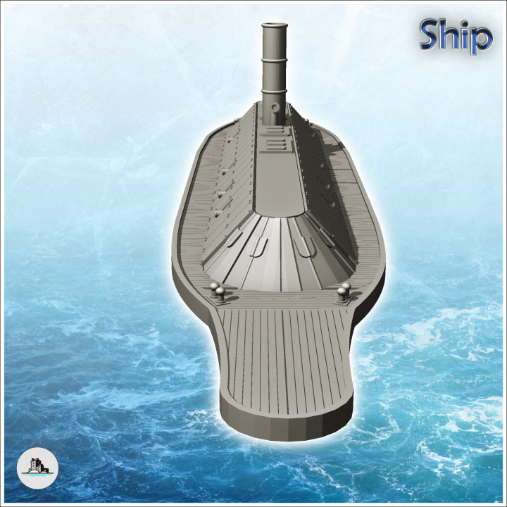 3D Printable CSS Virginia Merrimack 1862 ironclad warship (2) - USA ...