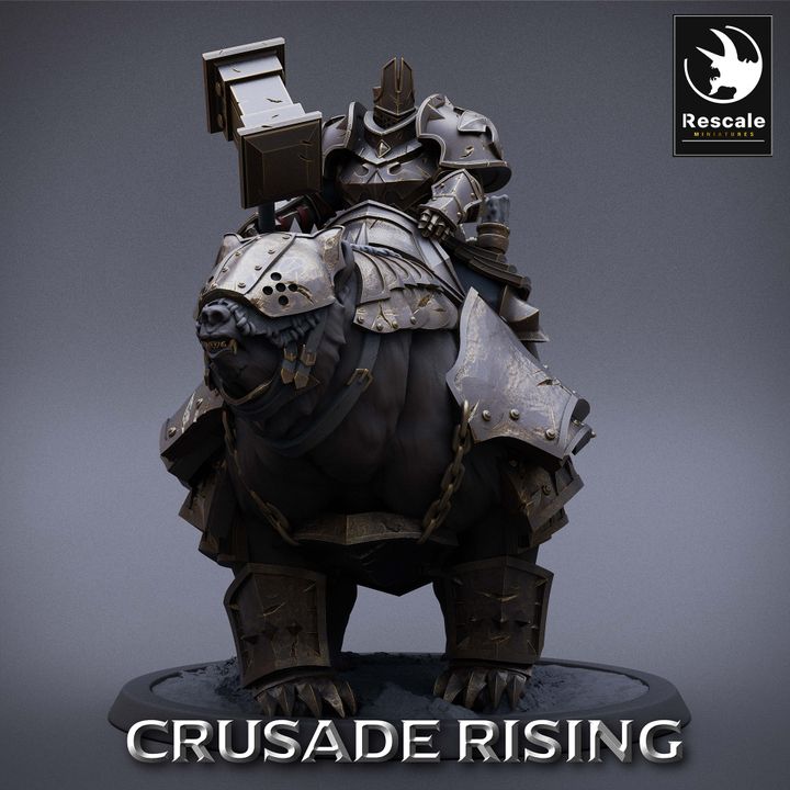 3D Printable Templar Bear Soldier Watch by Rescale Miniatures