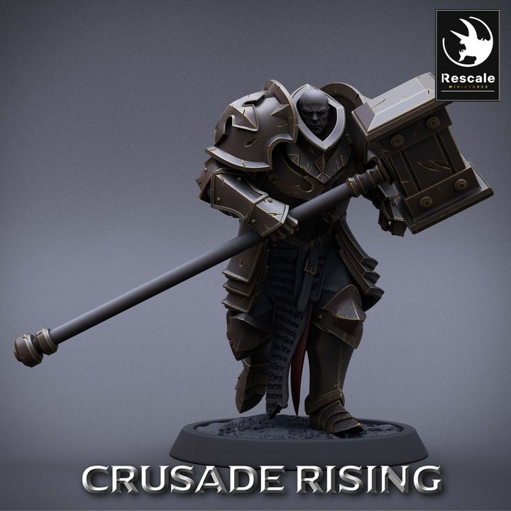 3D Printable Pack Templar Hammer by Rescale Miniatures