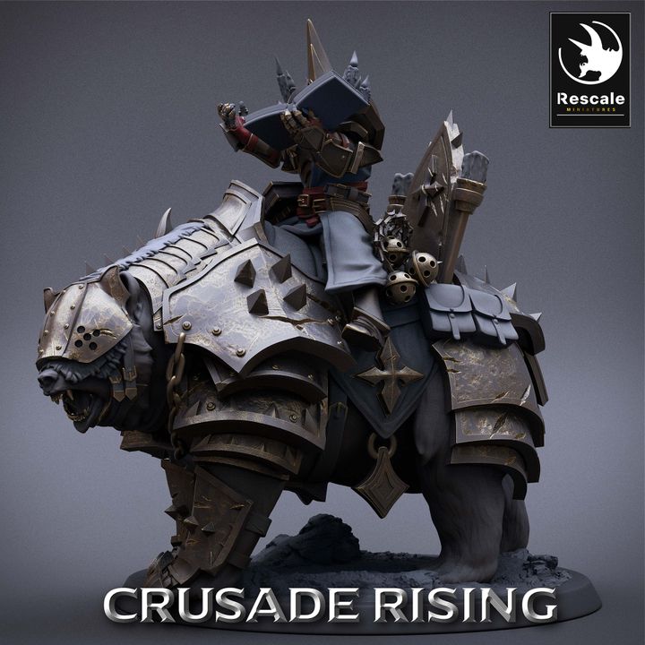 3D Printable Templar Priest Bear by Rescale Miniatures