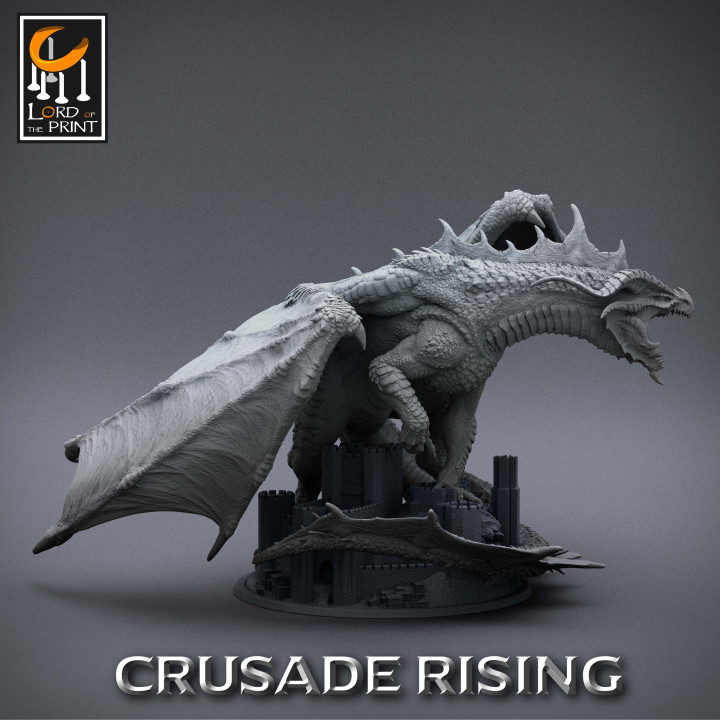 3D Printable Legendary Chromatic Red Dragon by Rescale Miniatures