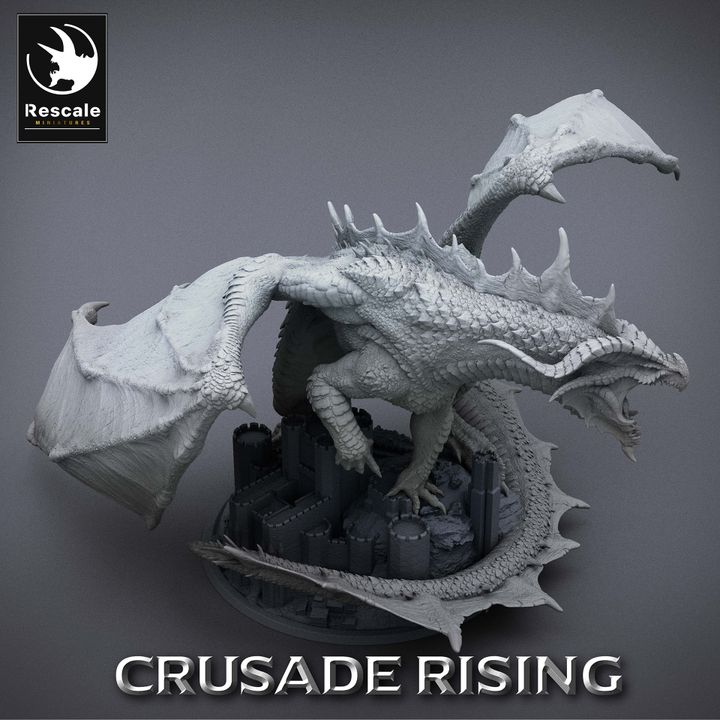 3D Printable Legendary Chromatic Red Dragon by Rescale Miniatures