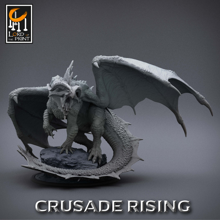 3D Printable Legendary Chromatic Red Dragon by Rescale Miniatures