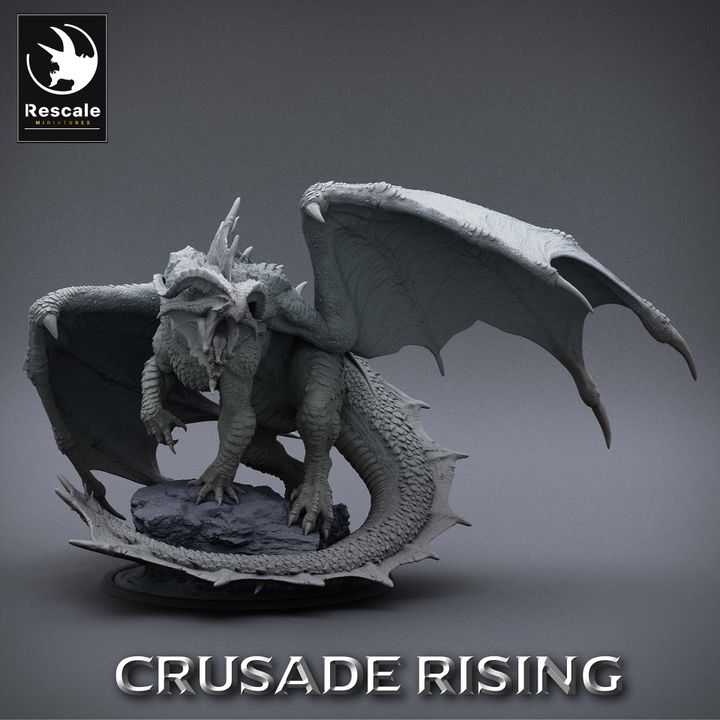 3D Printable Legendary Chromatic Red Dragon by Rescale Miniatures
