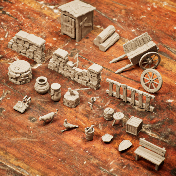 3D Printable Medieval Tavern by Gothic Things