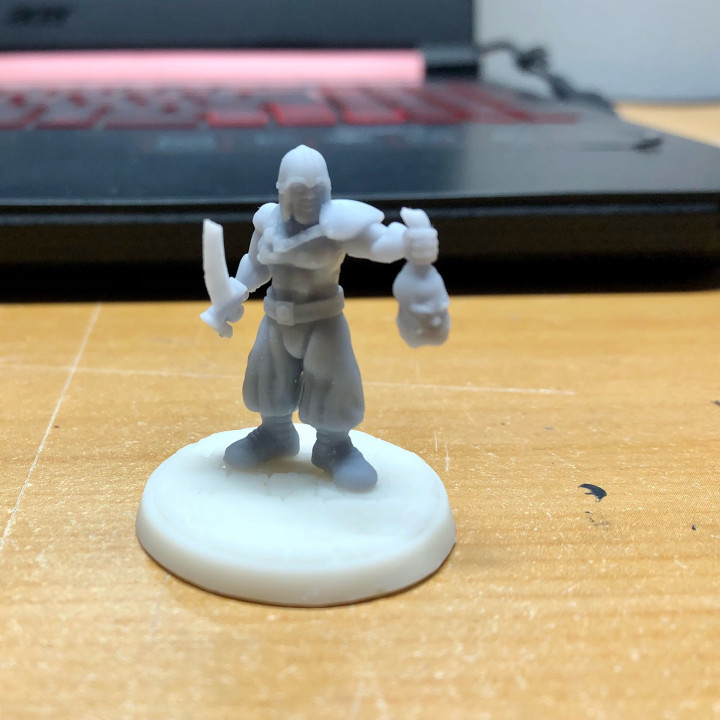 3D Printable GigaChad Warrior with a Severed Head by Matt