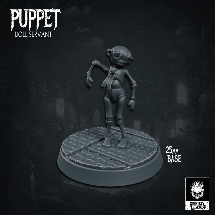 3D Printable Puppet 04 (25mm Base) by Printed Legends