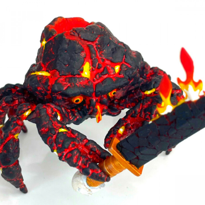 3D Printable Crabo the Magma Crab by Custom Miniature Maker