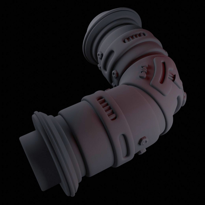 3D Printable Modular Industrial Pipe Set by Custom Miniature Maker