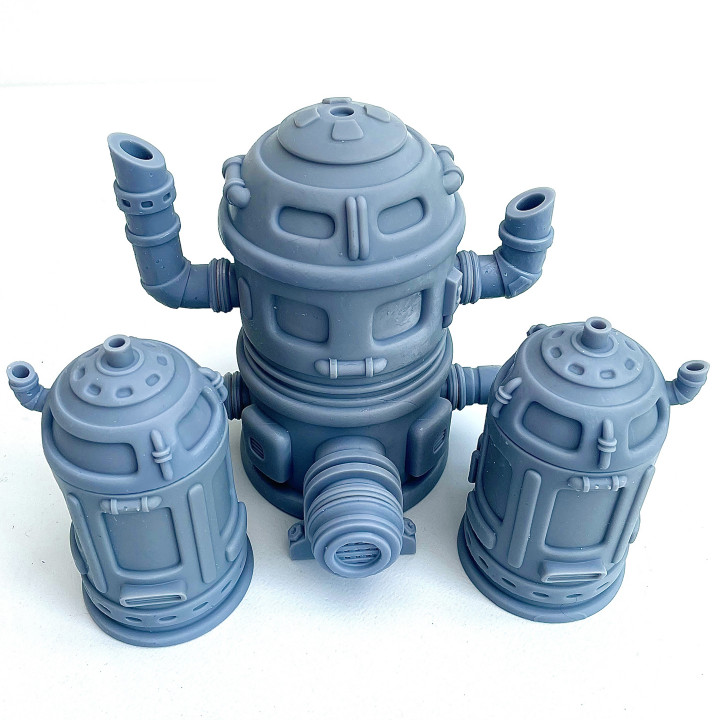 3D Printable Modular Pipe Set Add-on Pump Station by Custom Miniature Maker