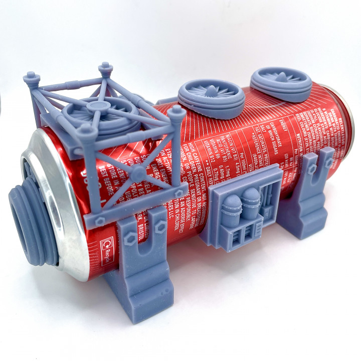 3D Printable Soda Can to Chemical Pipe Plant Kit by Custom Miniature Maker