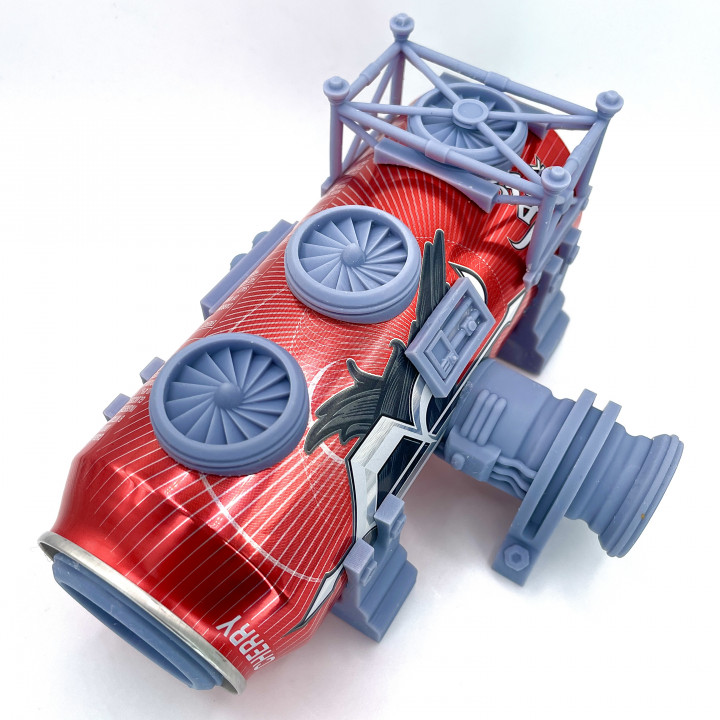 3D Printable Soda Can to Chemical Pipe Plant Kit by Custom Miniature Maker