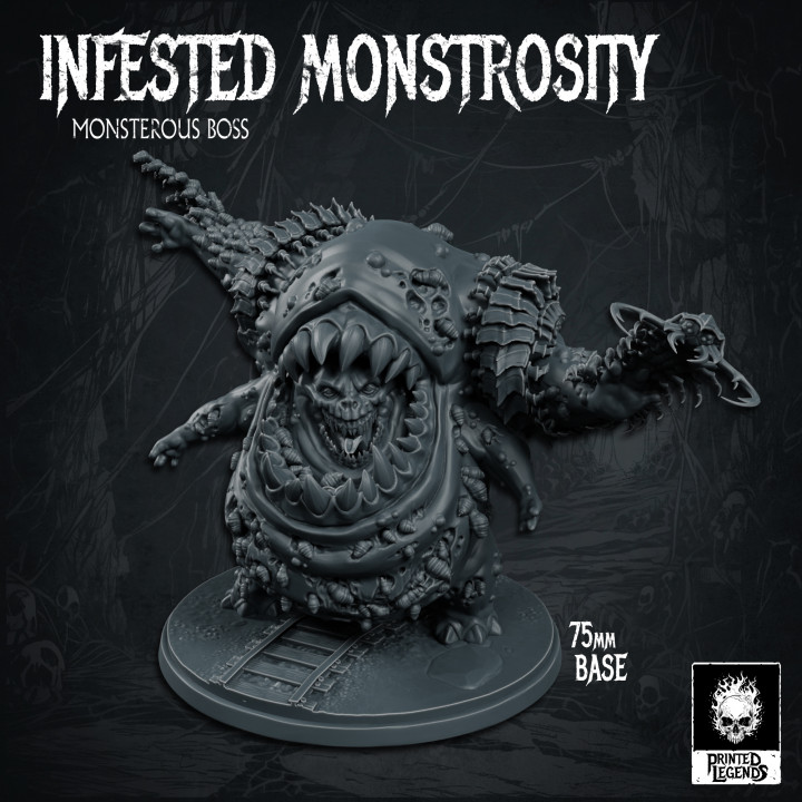 3D Printable Infested Monstrosity Huge Boss Monster (75mm Base) by ...