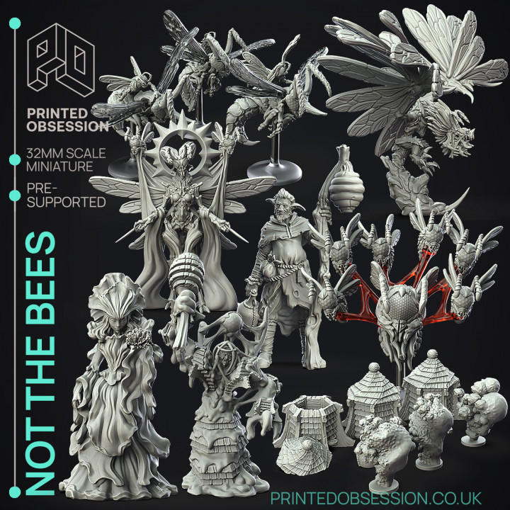 3D Printable Bee Invasion - 14 monsters including a bee Dragon ...