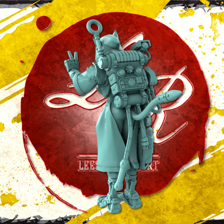 3D Printable NEKOMAGUS CATARI POSE 7 by LeesedRenfort