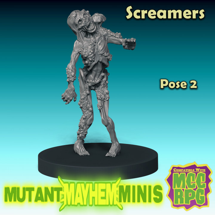 3D Printable Screamers, Pose 2 Fungal Zombie by Dark-Platypus Studio