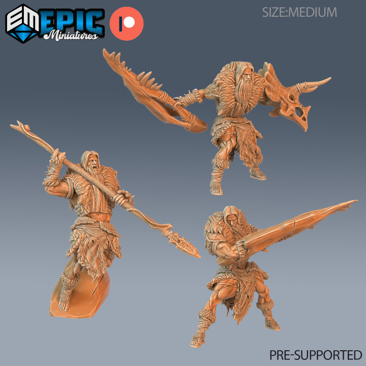 3D Printable Caveman Barbarian Set / Ancient Cave Human / Ancestor of ...