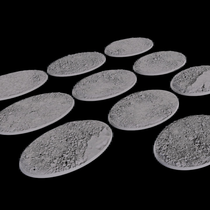 3D Printable 3D Printable Oval Bases 10 Pack | STL Files 93x150mm ...