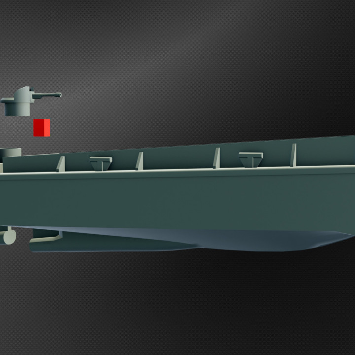 3D Printable LCVP Higgins Boat (USA, WW2, D-Day) by Wargame3d