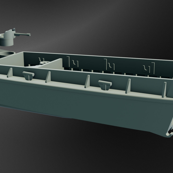 3D Printable LCVP Higgins Boat (USA, WW2, D-Day) by Wargame3d
