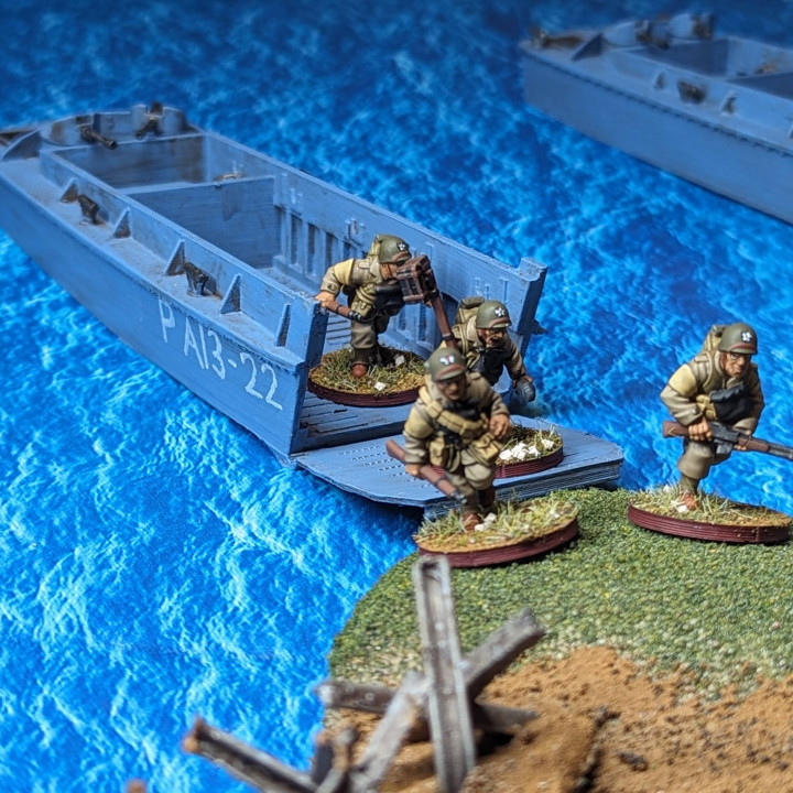 3D Printable LCVP Higgins Boat (USA, WW2, D-Day) by Wargame3d