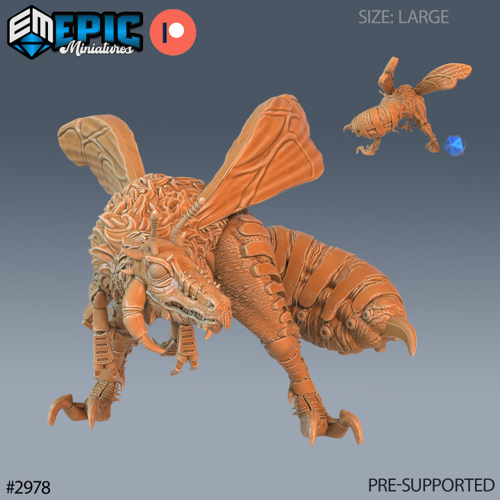 3D Printable B-Rex Set / Bee T-Rex Dino Hybrid / Winged Dinosaur ...