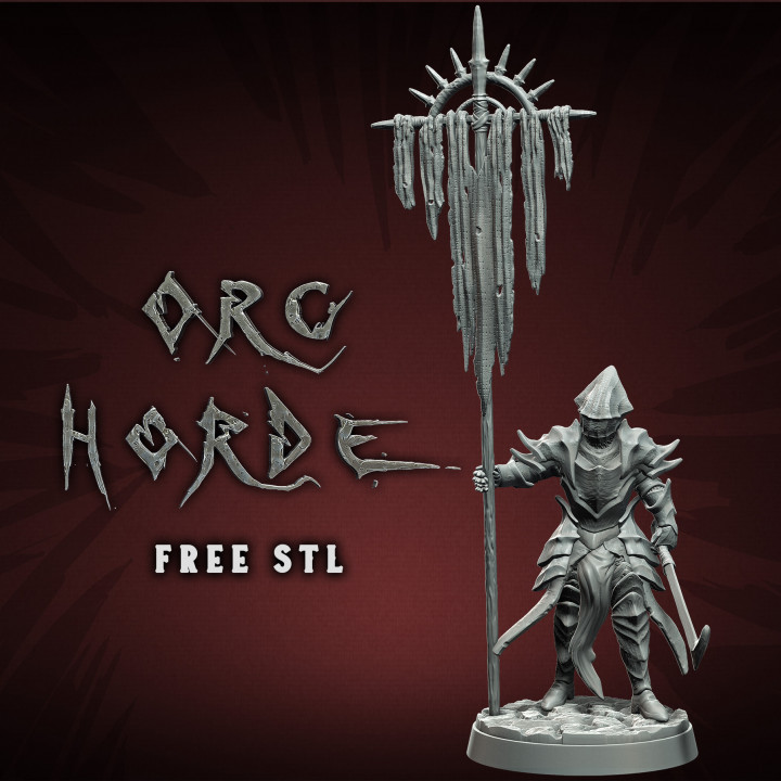 3D Printable Free Orc STL - Orc Horde by Monolith Arts