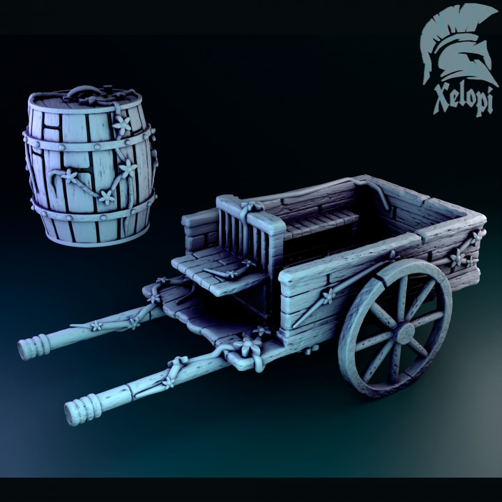 3D Printable barrel cart by Creator