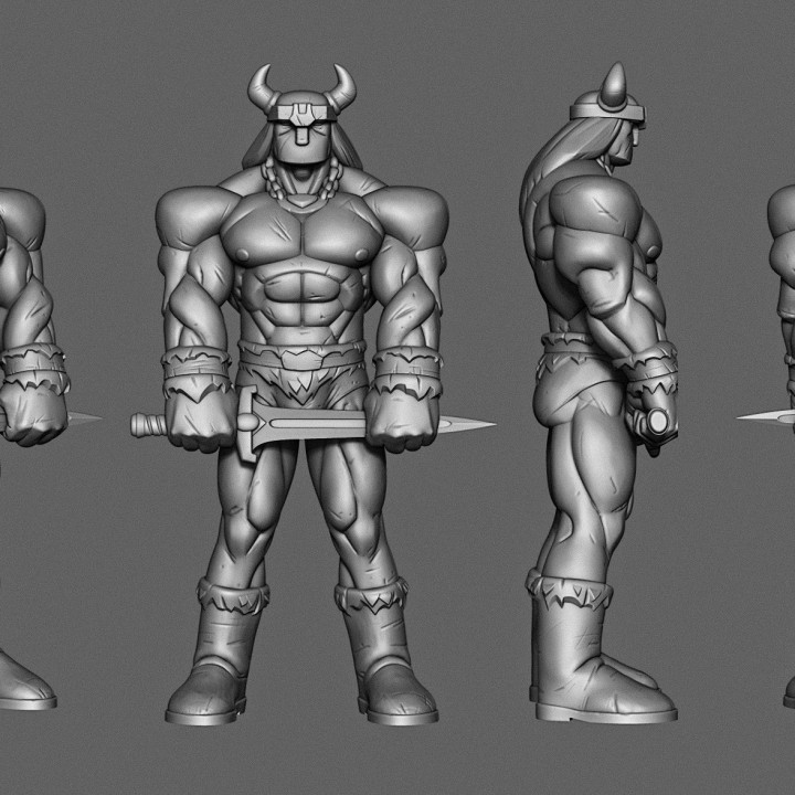 3D Printable Barbarian Dude by Arminas Didziokas