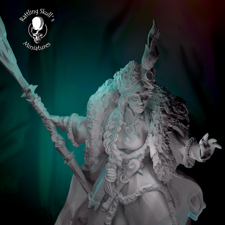 3D Printable Ice witch by Rattling Skull's Miniatures